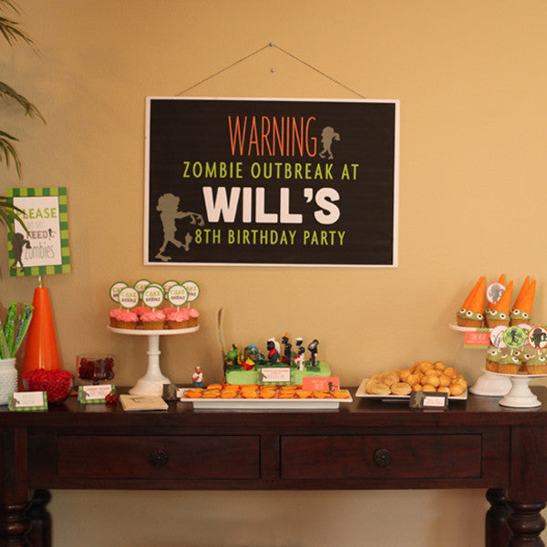 zombie party tableware