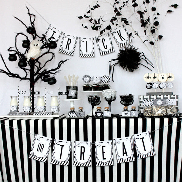 Black and White Sophisticated printable Halloween Collection – Wants ...