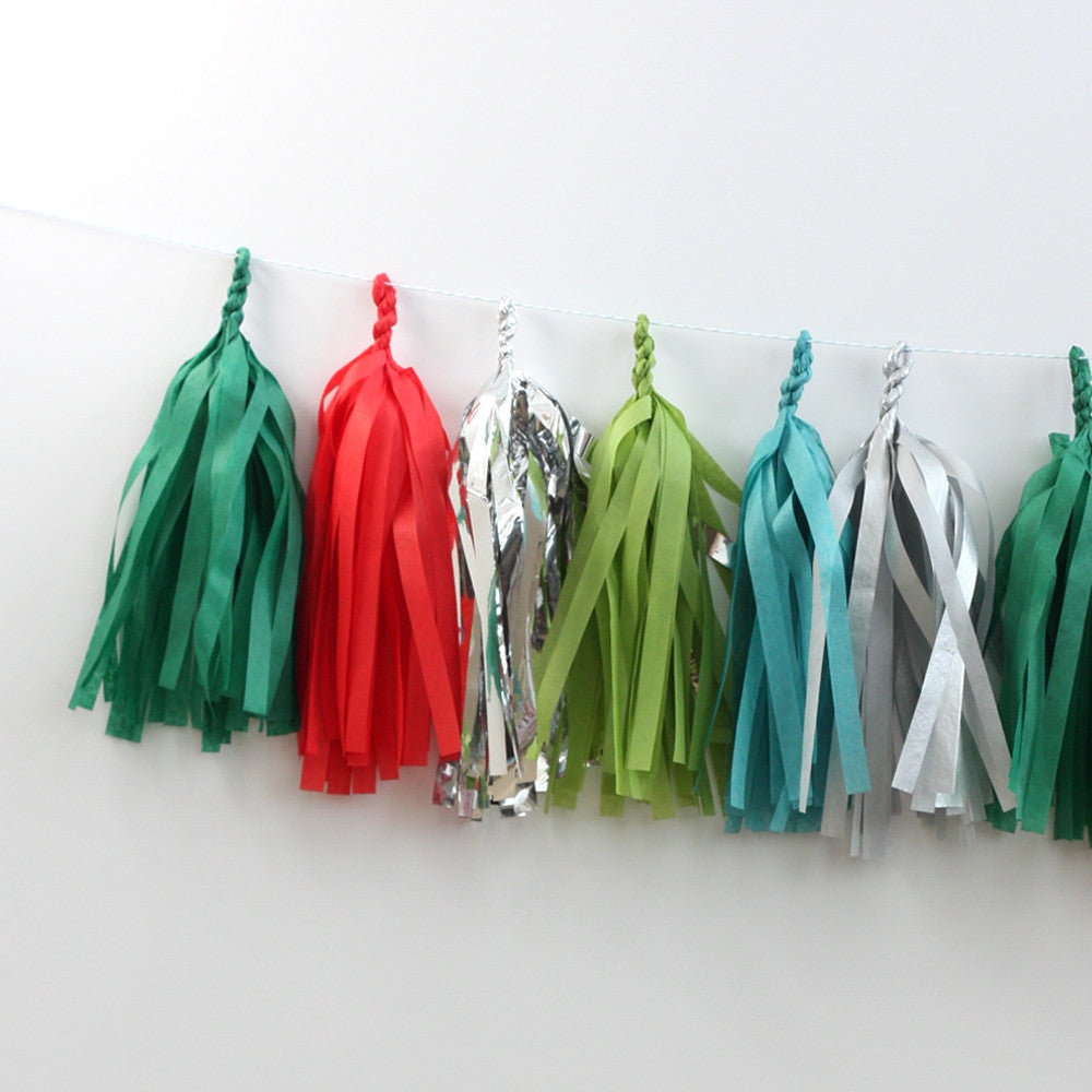 crepe paper fringe garland