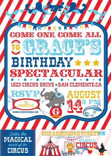 Printable Circus/ Carnival Birthday Signs- Enter the Magical world of ...