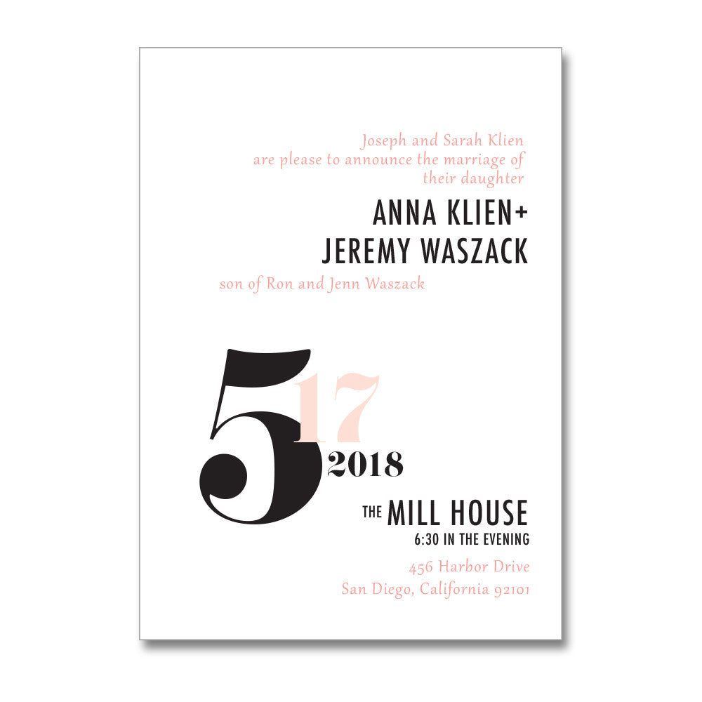 Modern Graphic Wedding Invitations – Wants and Wishes