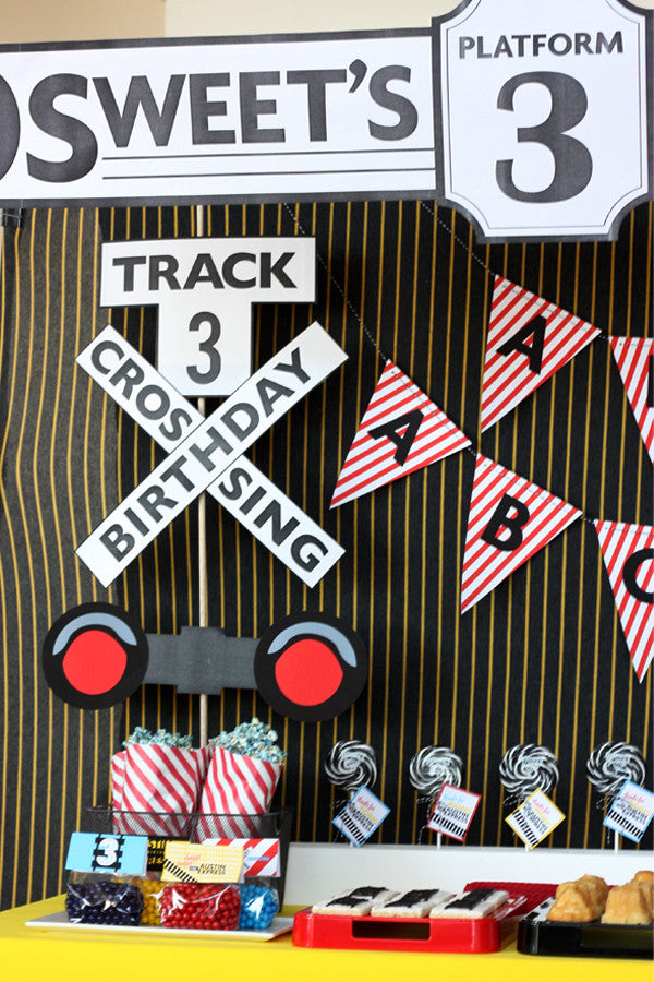 Printable Modern Train- FULL Birthday Collection – Wants and Wishes