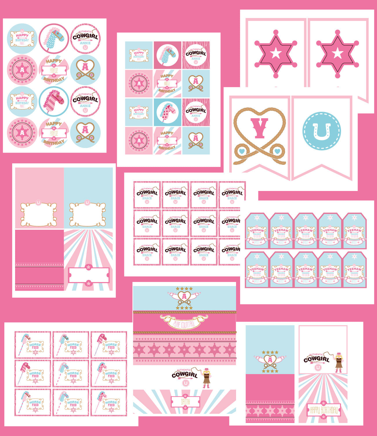 Western Cowgirl printable Birthday party – Wants and Wishes