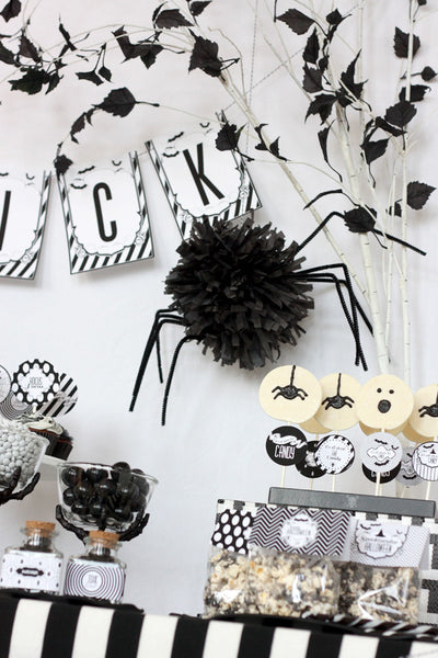 Black and White Sophisticated printable Halloween Collection – Wants ...