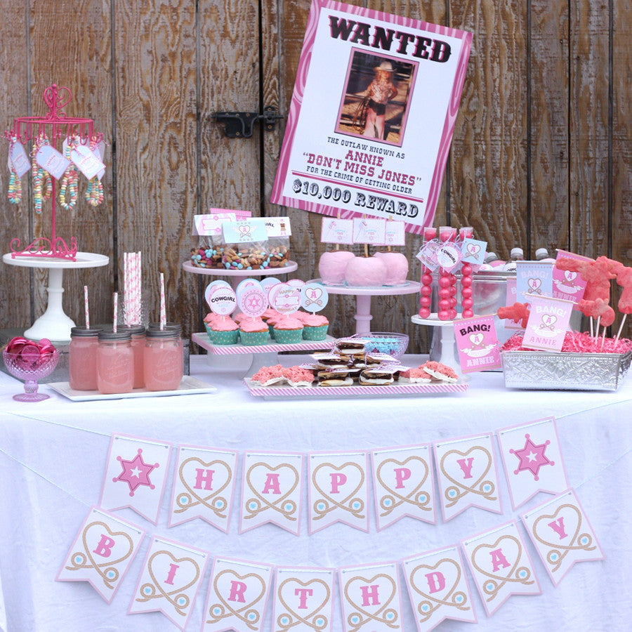 Western Cowgirl printable Birthday party – Wants and Wishes
